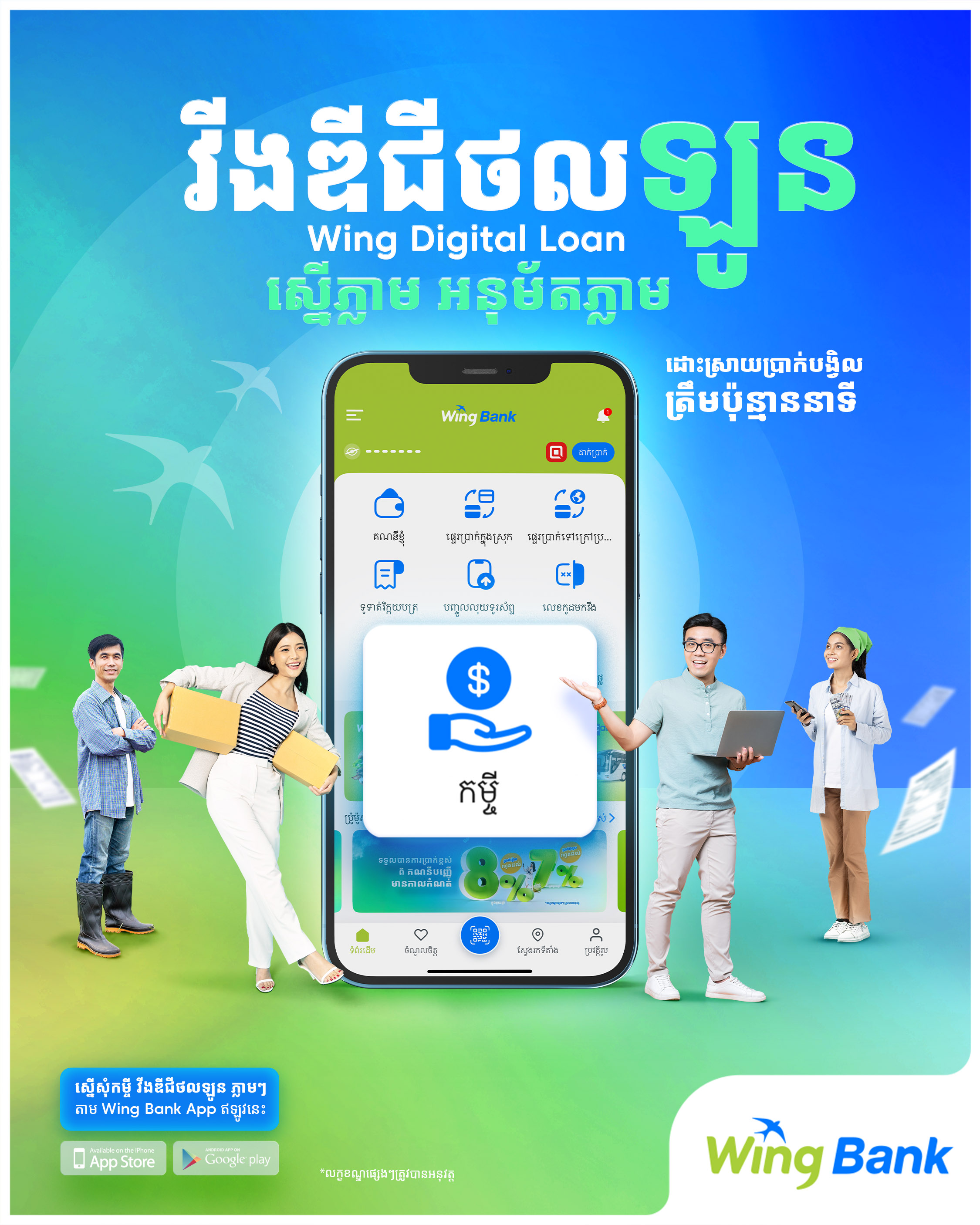 ឌីជីថលឡូន | Wing Bank
